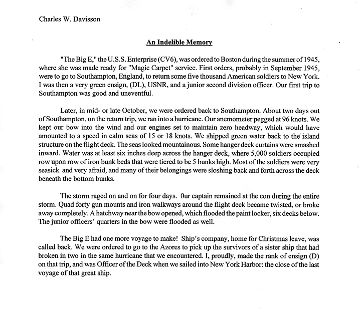 DAVISSON-CHARLES | The United States Navy Memorial