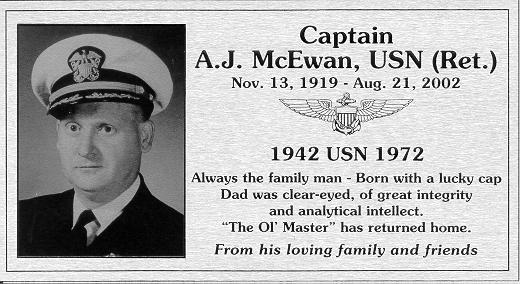 CAPT A.J. McEwan, USN (Ret.) | The United States Navy Memorial